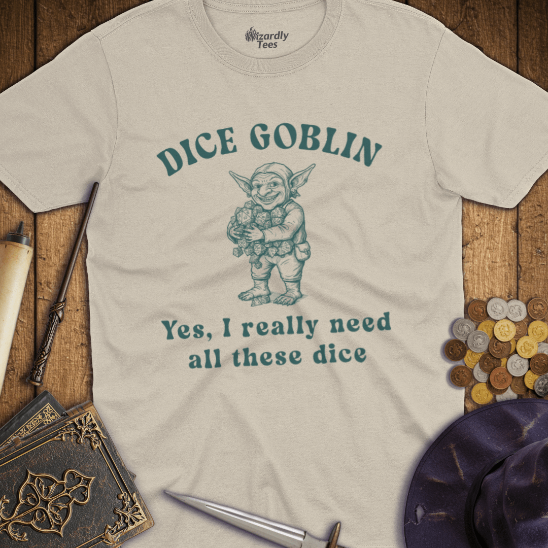 Dice Goblin Cottage Core T-shirt – Wizardly Tees