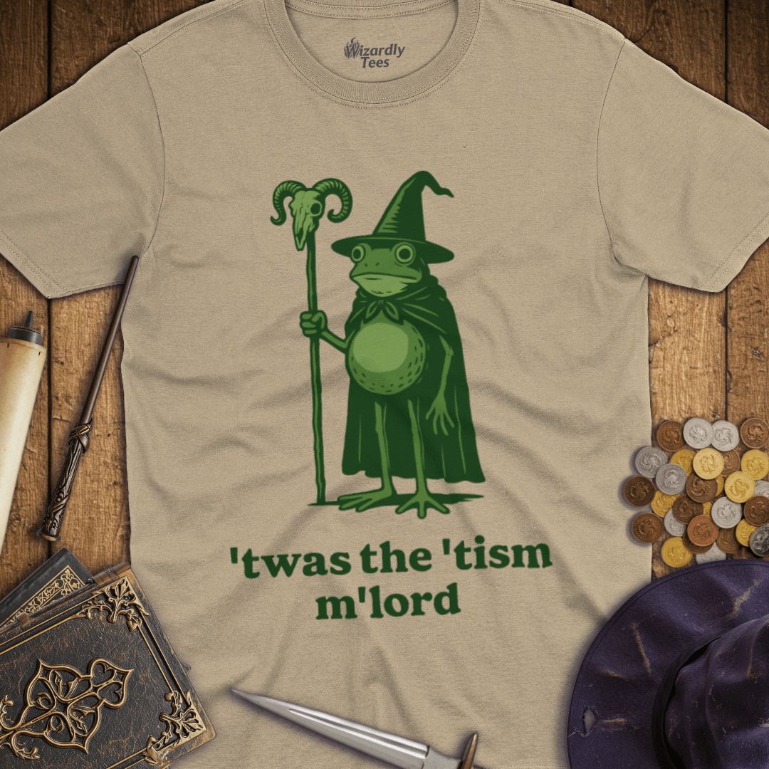 Twas The Tism M'Lord Frog Wizard T-shirt – Wizardly Tees